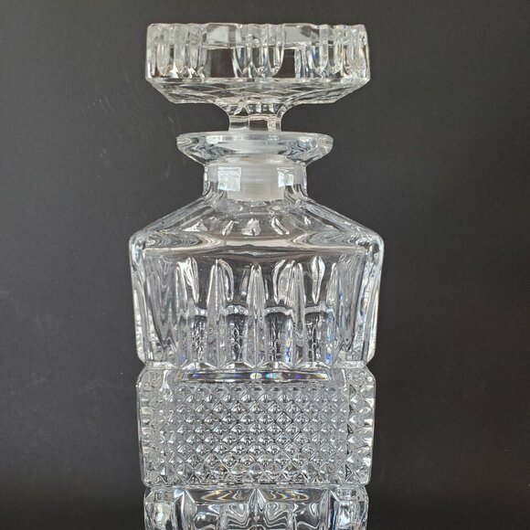 Dining | Vintage Heavy Whiskey Decanter Cut Crystal Brittany Pattern ...